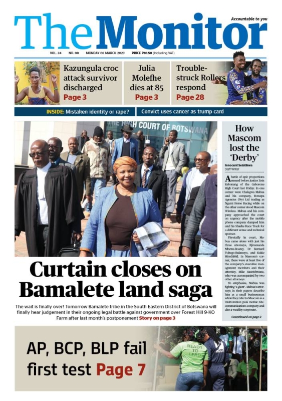 Front pages :: Mmegi Online