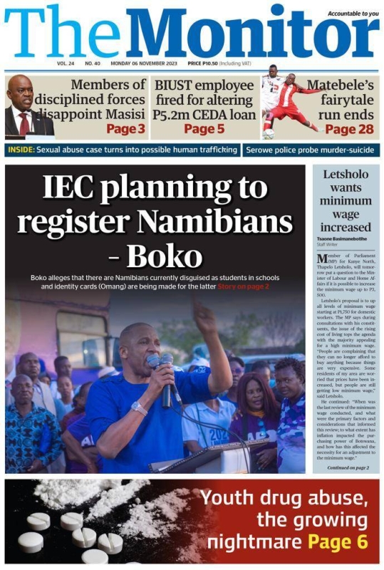 Front pages :: Mmegi Online