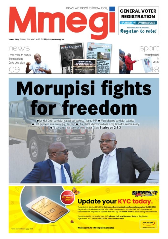 Front pages :: Mmegi Online